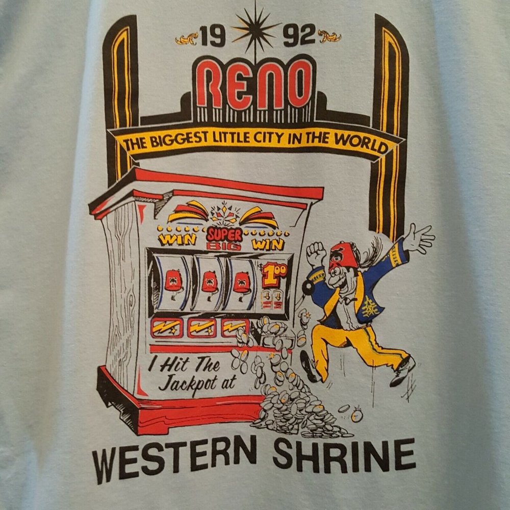 1992 Western Shrine Shriner's Reno Convention Tshirt … - Gem